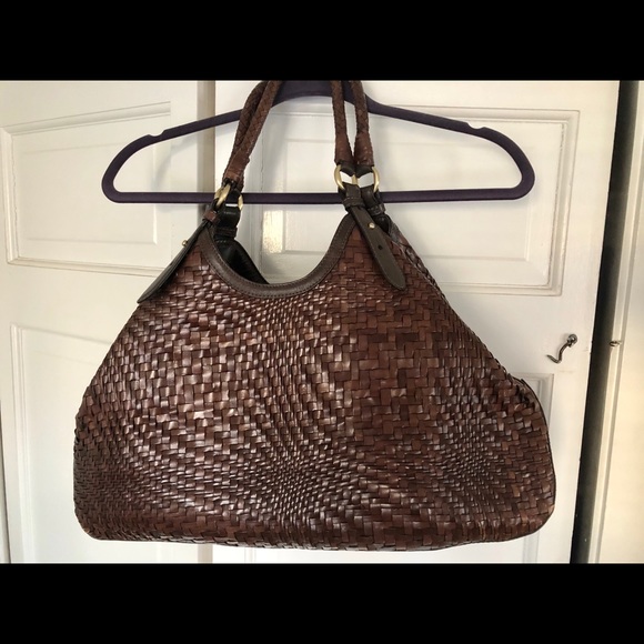 Cole Haan | Bags | Stunning Brown Woven Leather Cole Haan Purse | Poshmark